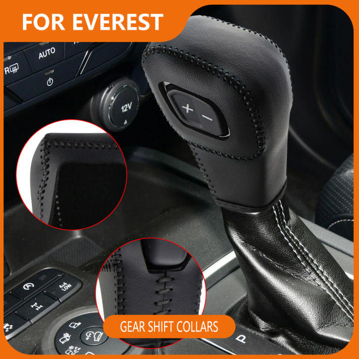 Genuine Leather RHD Car Gear Shift Knob Cover for Ford Everest Ranger ...