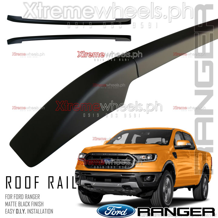 Ford Ranger All variant 2012-2022 Roof Rail / Roofrail Matte Black ...