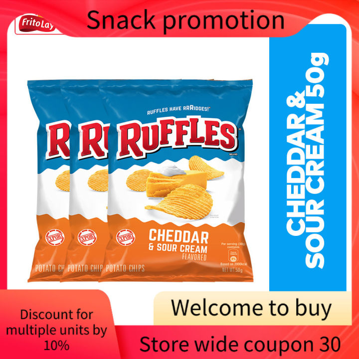 Ruffles Cheddar & Sour Cream Potato Chips 50g - Bundle of 3 | Lazada PH