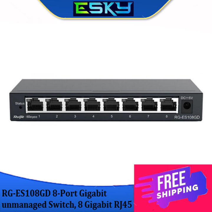 RUIJIE RG-ES108GD Metal Case Unmanaged Switch 8 PORTS GIGABIT | Lazada PH