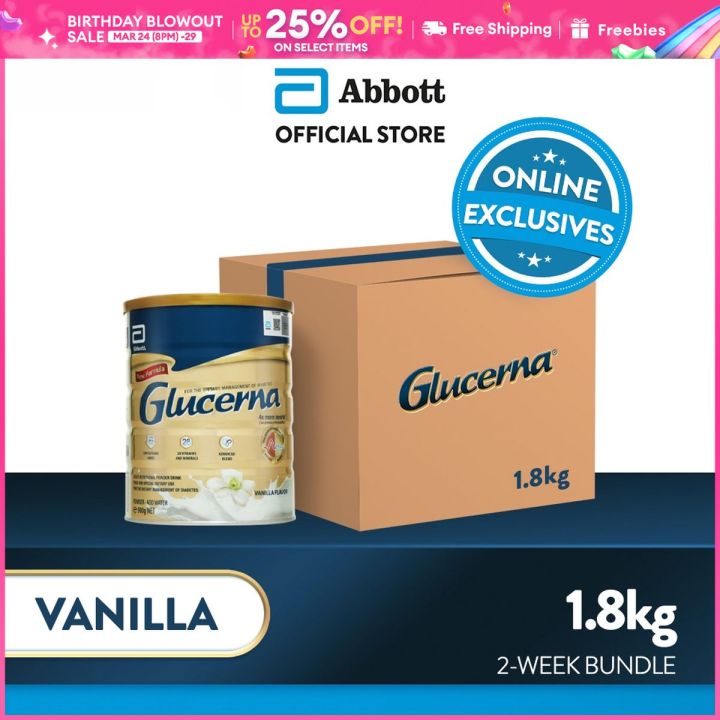 [Online Exclusive] Glucerna Vanilla 1.8kg for Diabetic Nutrition Powder ...