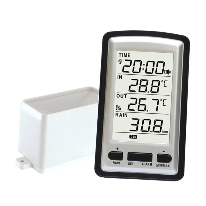 segolike Rain Gauge with Temperature Gauge Weather Station Large Screen ...