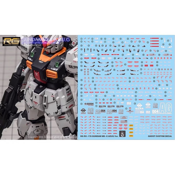 ดีคอลน้ำ DECAL [GHOST] RG 1/144 MK2 AEUG สะท้อนแสงแบล็คไลด์ | Lazada.co.th