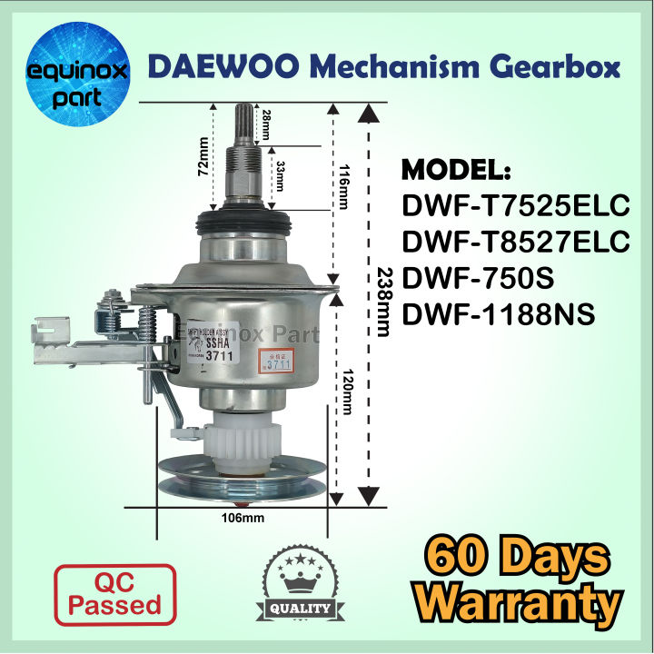 DWF-T7525ELC DWF-T8527ELC DWF-750S DWF-1188NS DAEWOO Washing Machine ...