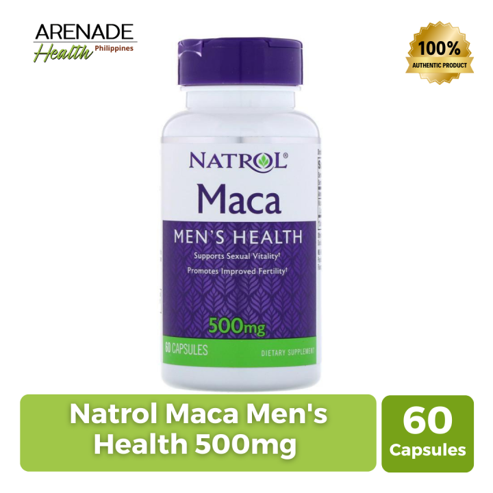 EXPIRY 08/2024 Natrol Maca Men's Health 500mg (60 Capsules) | Lazada PH