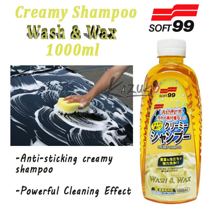 Soft99 / Soft 99 Wash & Wax Creamy Shampoo 1000ML | Lazada
