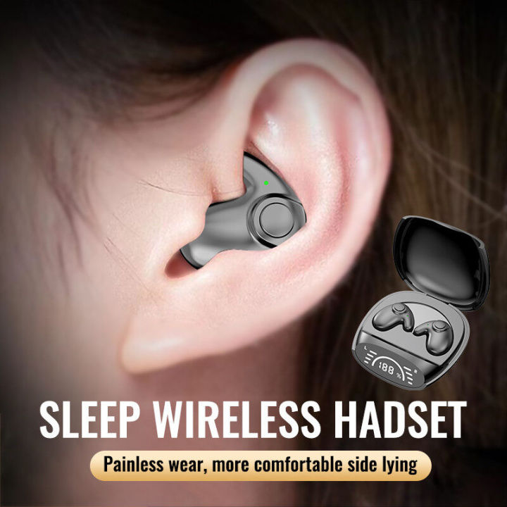 Bluetooth 5.3 Sleep Invisible Earbuds Tiny Mini Headphones Noise ...