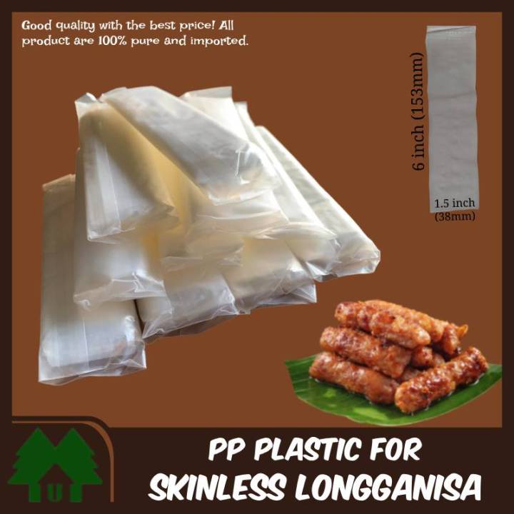 Plastic casing for Skinless Longganisa - Clear PP Plastic Bag (200pcs ...