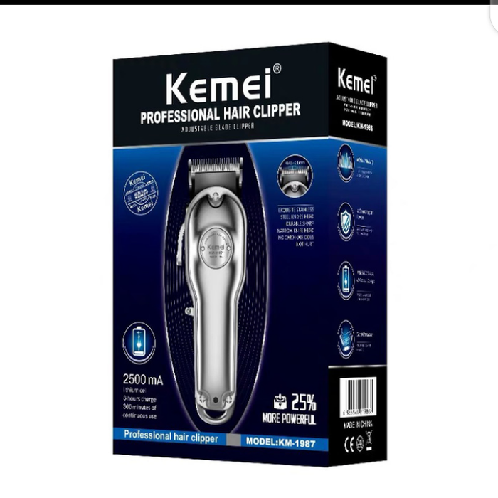 MESIN CUKUR RAMBUT KEMEI KM 1987 RECHARGE | Lazada Indonesia