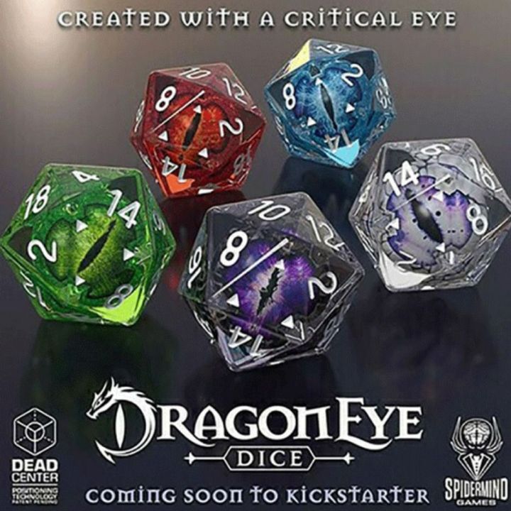 【COD&Ready Stock】Polyhedral Crystal Dragon Eye Dice Longan Dice Resin ...