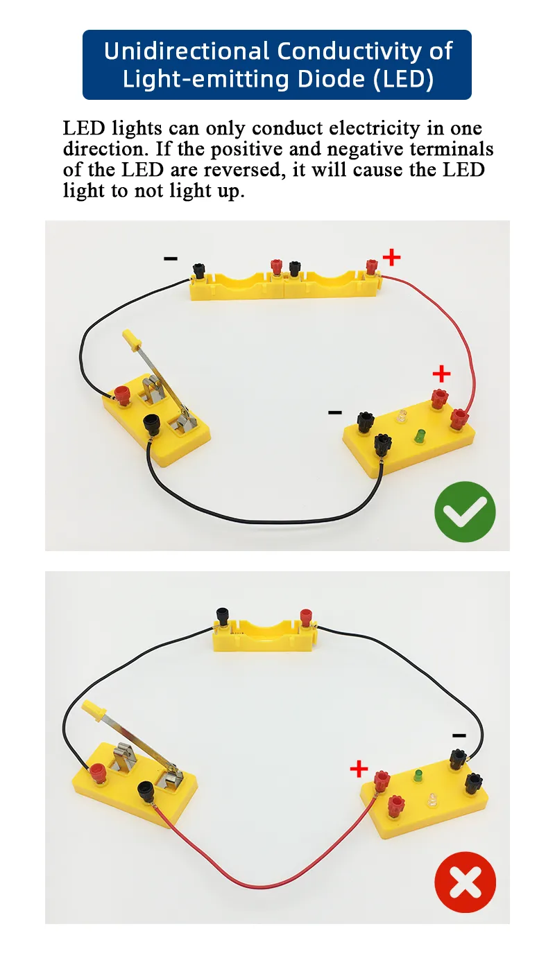 9 Physics Electrical Experiments Set Student Electric Circuit Kit Lab ...