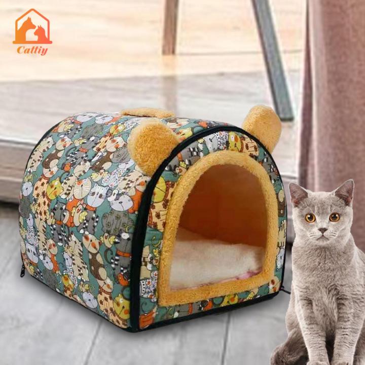 Cattiy เต็นท์สัตว์เลี้ยงที่นอนแมวสำหรับสุนัขพุดเดิ้ลหมาชิวาว่าลูกแมวลูก ...
