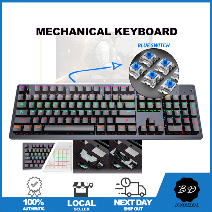 🚀[SG] Dark Alien Mechanical Keyboard Blue Switch Gaming/ Swappable ...