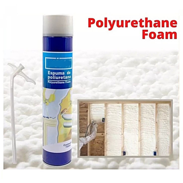 Polyurethane Foam PU Foam Multipurpose Repairing Foam Spray for Cracks and Leak Sealant 750ml ...