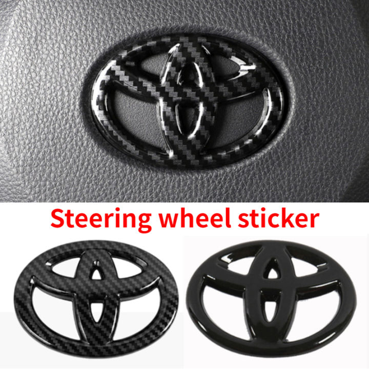 1 Piece 6x4.5CM Car Steering Wheel Logo Emblem Sticker For Toyota Camry ...