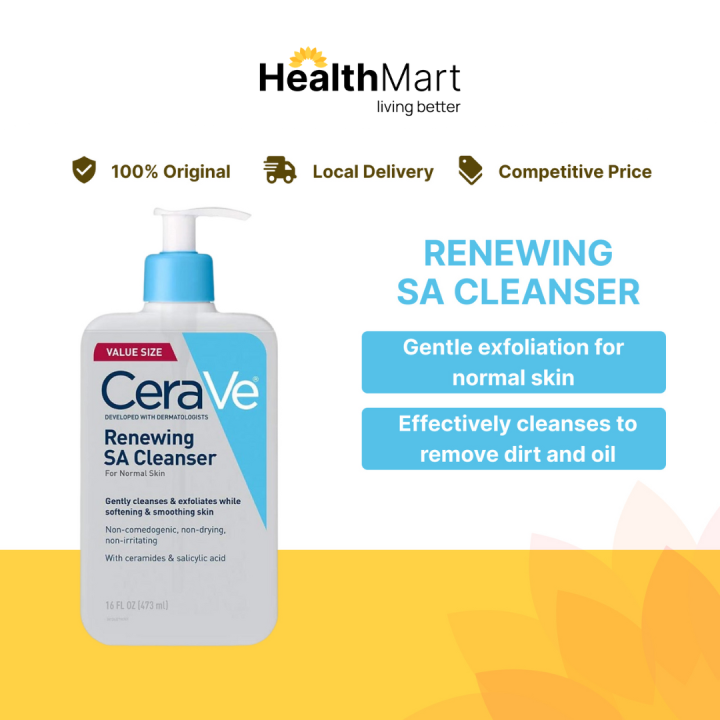 [SG] CeraVe Renewing SA Cleanser [Exfoliation, Non-drying, Salicylic ...