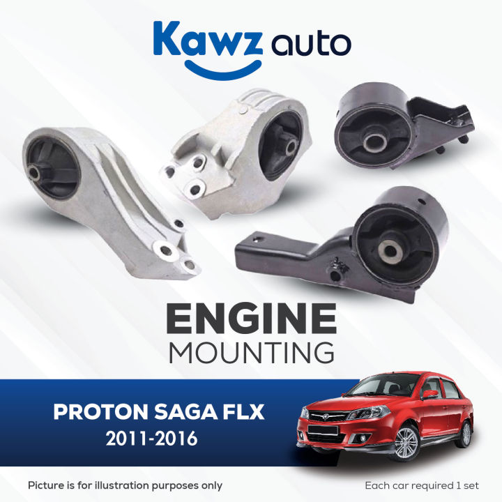 KAWZ PROTON SAGA FLX (2011-2016) ENGINE MOUNTING - [SET] | Lazada