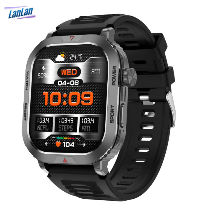 ZW66 Smart Watch Answer/Make Calls 2" Screen Fitness Tracker Smartwatch ...