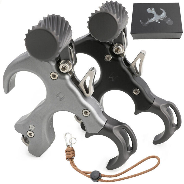 UV Compound Bow Release Aids Thumb Trigger 3 Finger Adjustable Grip RH ...