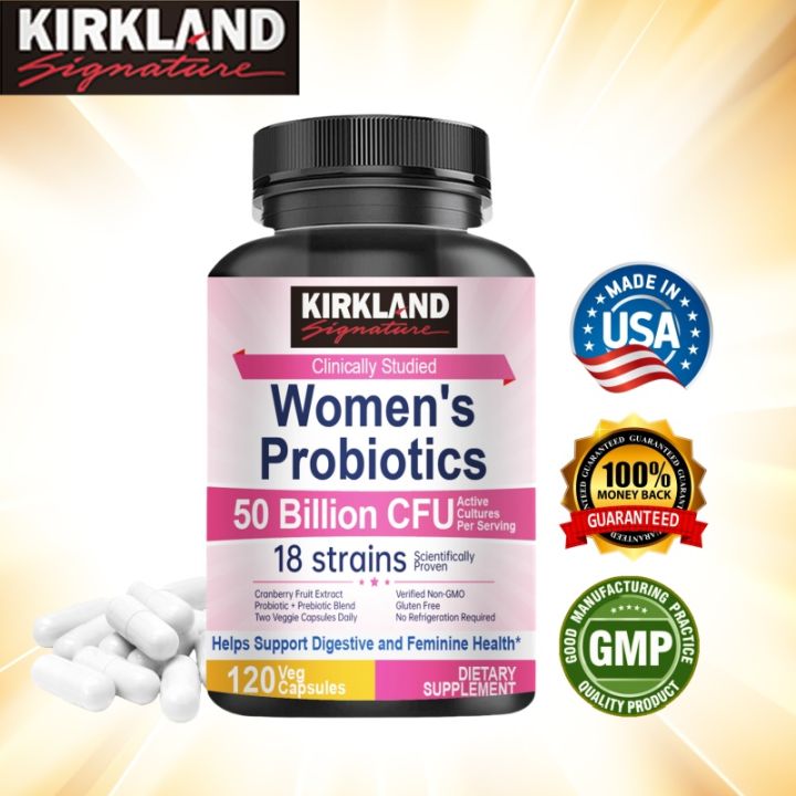 KIRKLAND Women's Probiotics Organic Cranberry, supports women's private area health, contains ...