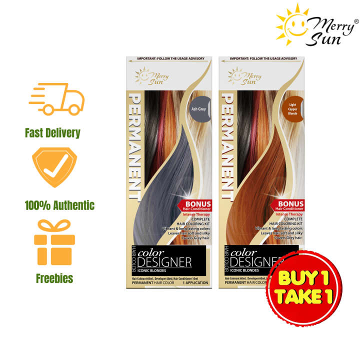 MerrySun BUY1T1 Permanent Hair Color Vibrant Long-lasting colors ...