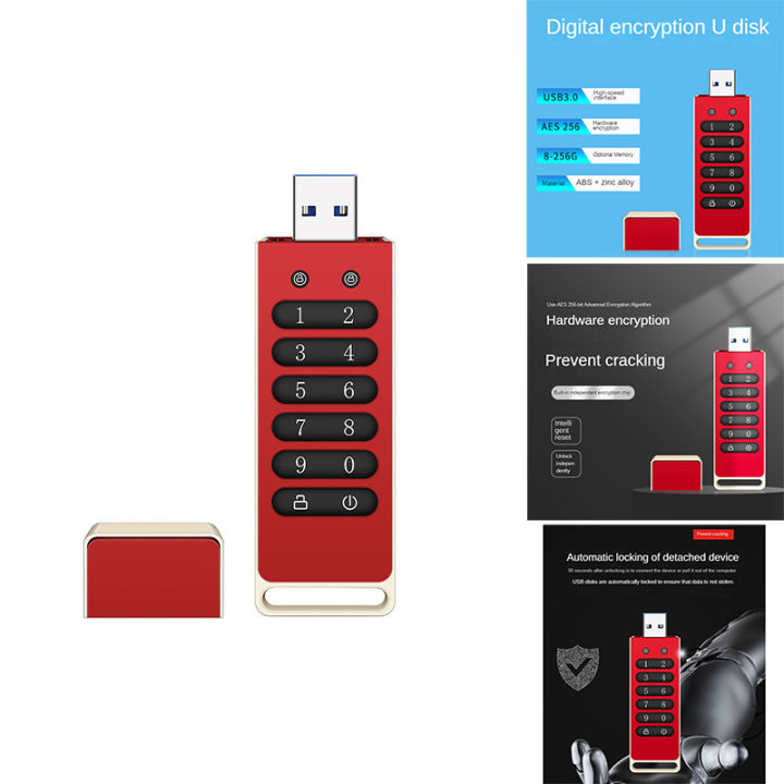 Secure USB Drive, Encrypted USB Flash Drive Hardware Password Memory ...