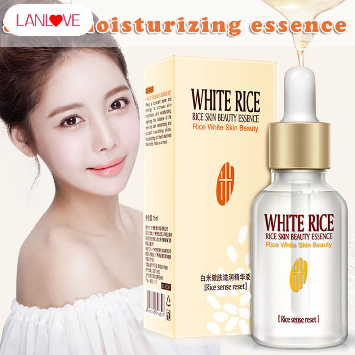 LANLOVE White Rice Pure Essential Rice Extracts Skin Moisturizing Enzyme Glycerin Sodium ...
