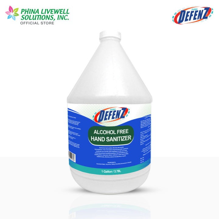 Phina Livewell Defenz Alcohol Free Hand Sanitizer 1 gallon | Lazada PH