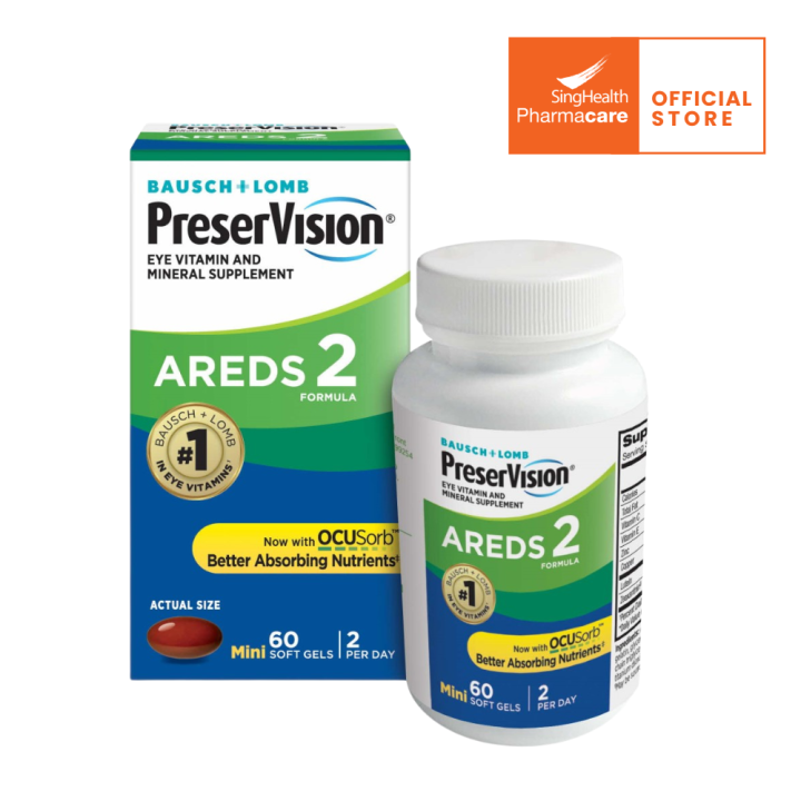 Bausch & Lomb PreserVision® AREDS 2 with OCUSorb 60s | Lazada Singapore