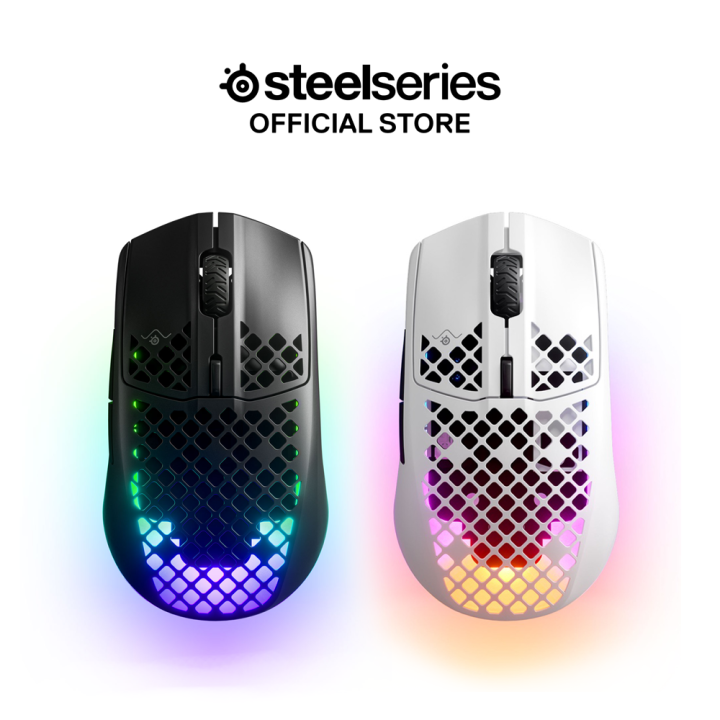 SteelSeries Aerox 3 Onyx/White 18,000 CPI Ultra Lightweight Wireless ...