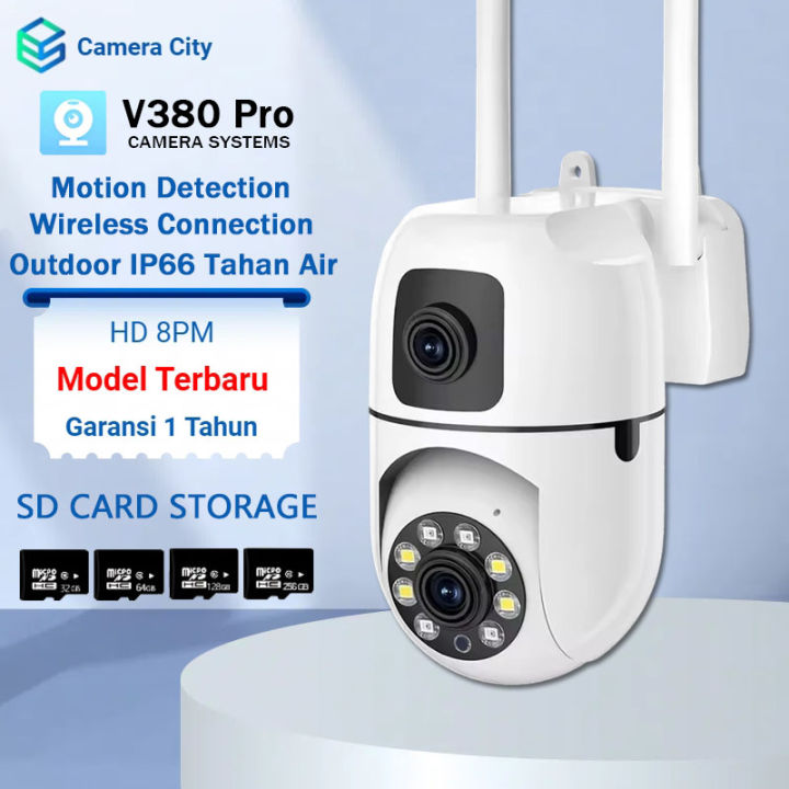 CCTV V380 Pro Dual Lens 8MP Wireless Wifi Bidirectional voice Outdoor ...
