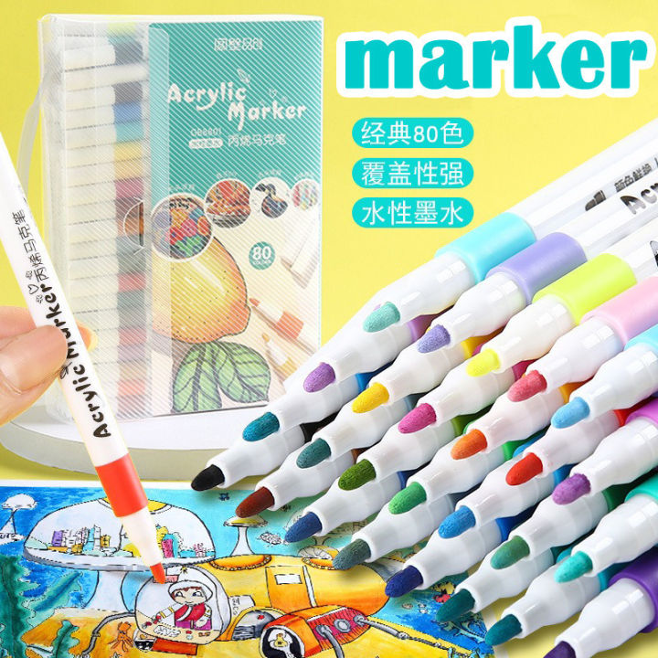 12/24/36/48/60 Colors Acrylic Marker Pen Set Highlighter Painting pen ...