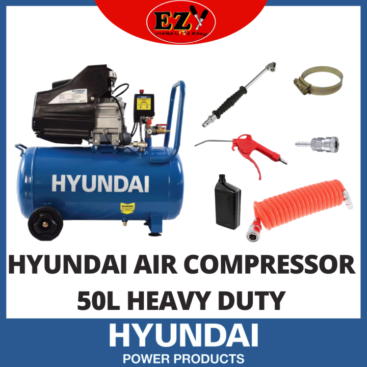Hyundai Air Compressor (50L 3hp) HD50AC 100% Copper Wire Motor ...