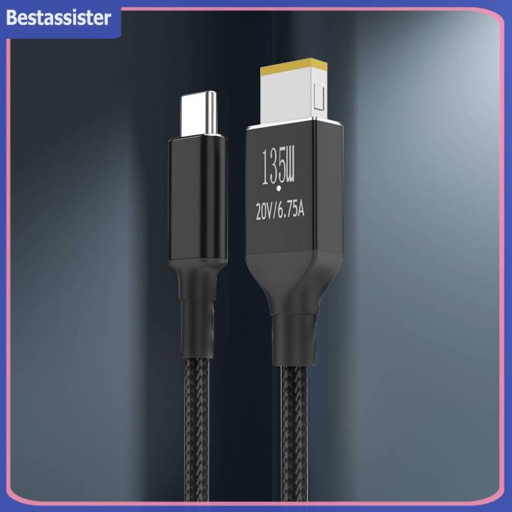 20V 6.75A 135W Laptop Charger Type C to USB Slim Square Tip Charging ...