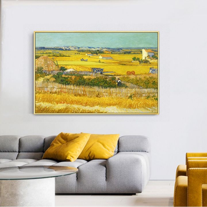 Van Gogh works abstract harvest art print poster wall picture canvas ...
