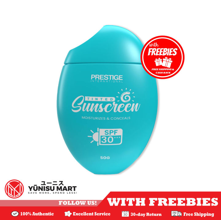 Prestige International Tinted Sunscreen SPF 30 +++ 50g (WITH FREEBIES ...