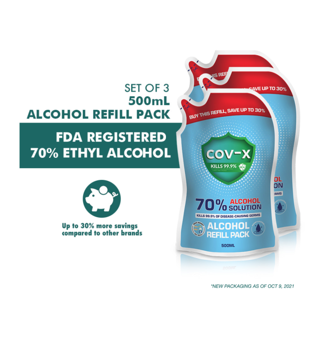 COV-X Alcohol Refill Pack 3x500ml | Lazada PH