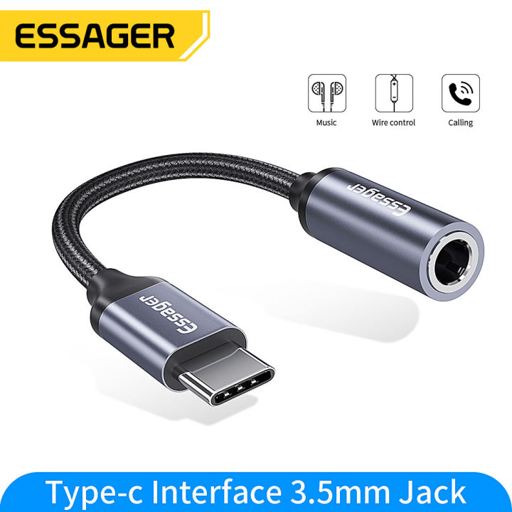 Essager 3.5mm Jack AUX Adapter Cable USB C to 3.5 Earphone Audio ...