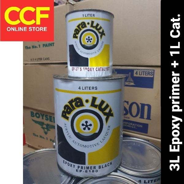 Paralux Epoxy Primer 3 Liters with Epoxy Catalyst 1 Liter ( Color sold separately ) | Lazada PH