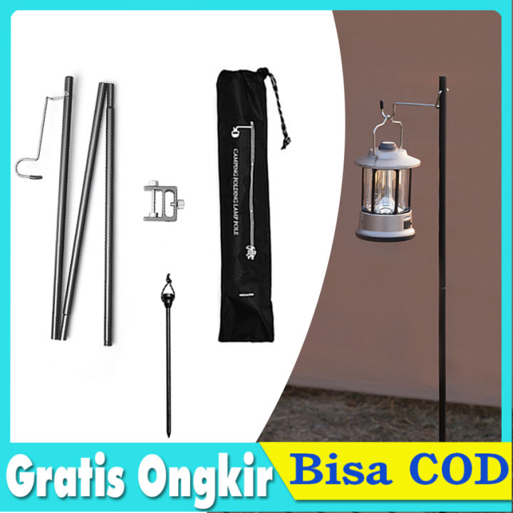 Tiang Gantungan Lampu Camping Tiang Flysheet Hanging Lamp Holder Tiang ...