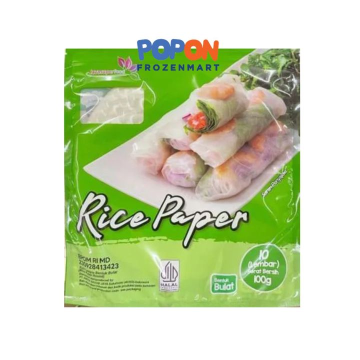RICE PAPER BULAT 100GR ISI 10 LEMBAR / JSF RICE PAPER / KULIT LUMPIA ...