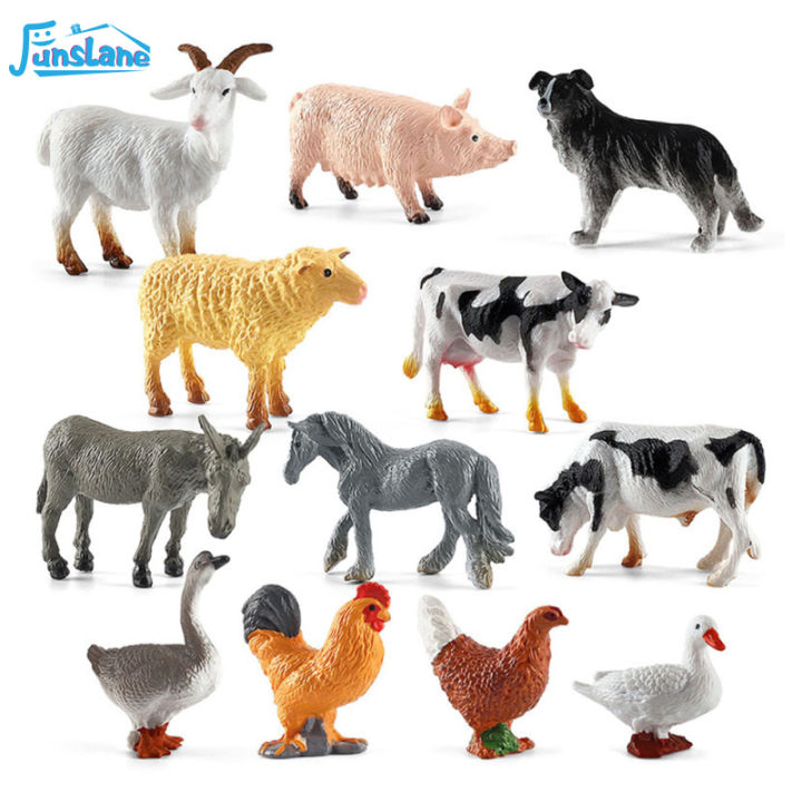 FunsLane 【Local delivery】สมจริงฟาร์มสัตว์ปีก Figurines จำลองสัตว์ ...