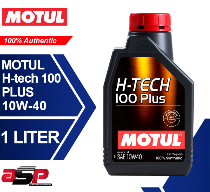 Motul H-Tech 100 Plus 10W-40 Fully Synthetic Gasoline Oil API SP Liter ...