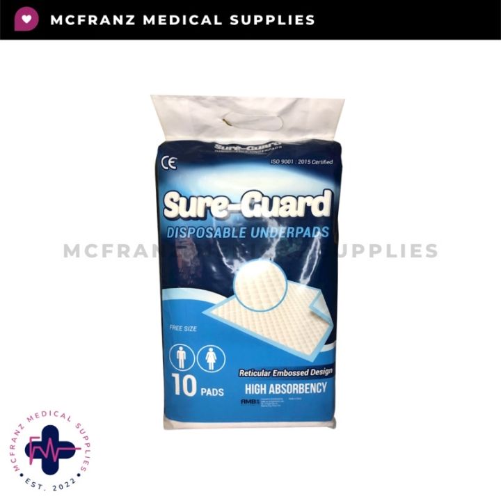 Sureguard Underpads (Sold per pack/10pcs) 60cmx90cm | Lazada PH