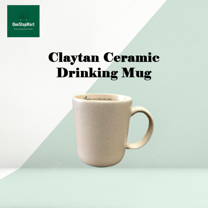 CLAYTAN Stoneware Speckle Beige T3 Straight Mug 310ml | Lazada