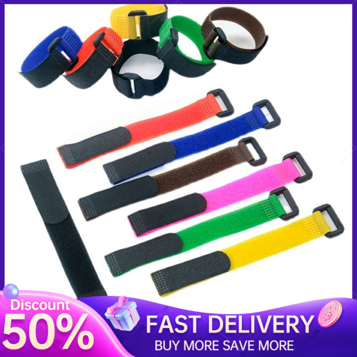 Reusable Nylon Reverse Buckle Velcro Hook-and-loop Buckle Cable Tie ...
