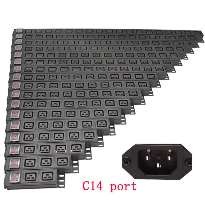 IEC C14 port PDU Power Strip 2-18 Ways power Cabinet socket Singapore C19 Outlet with Power | Lazada