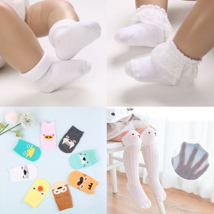 White baptism Cute Cotton Baby Socks 0-18months newborn Baby Boys girls ...