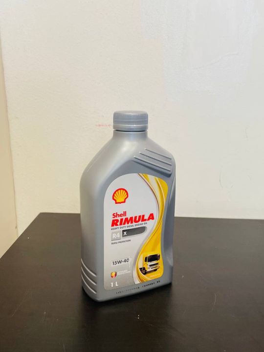 Shell Lubricant Oil Rimula R4X 15W-40 1L | Minyak Hitam Lori | Lazada