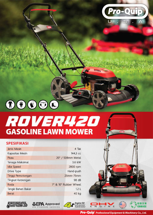 Mesin Potong Rumput Dorong Lawn Mower Rover 420 ProQuip | Lazada Indonesia